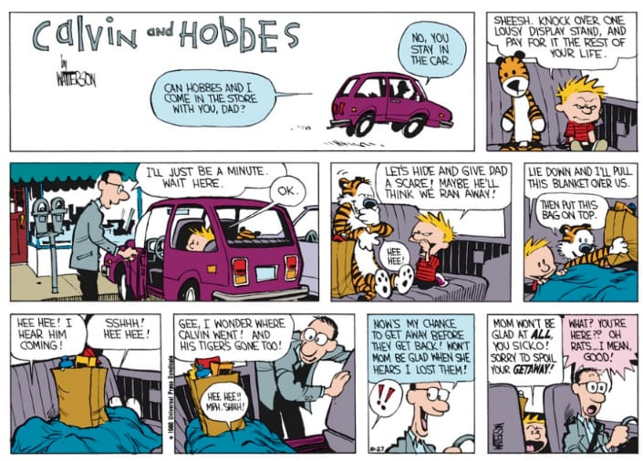 Calvin works undercover.