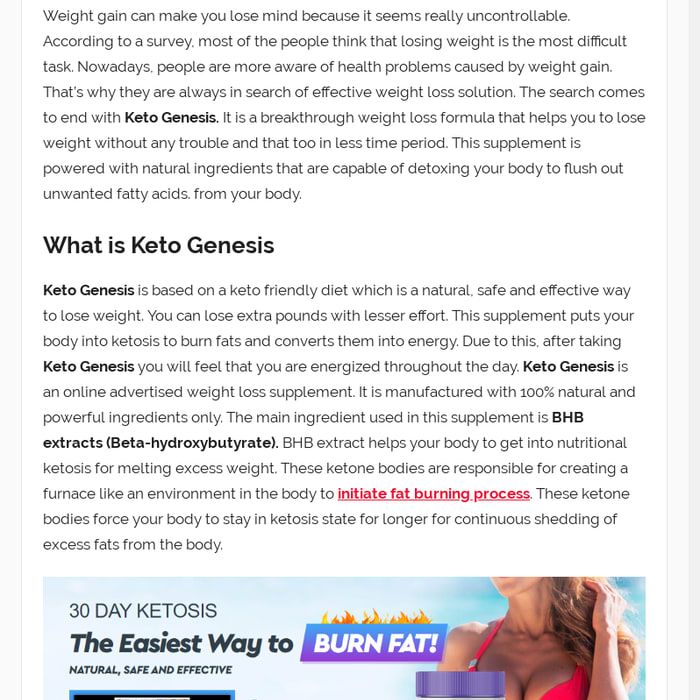 Keto Genesis Diet Reviews: How To Use? Side Effects | Benefits | Price...