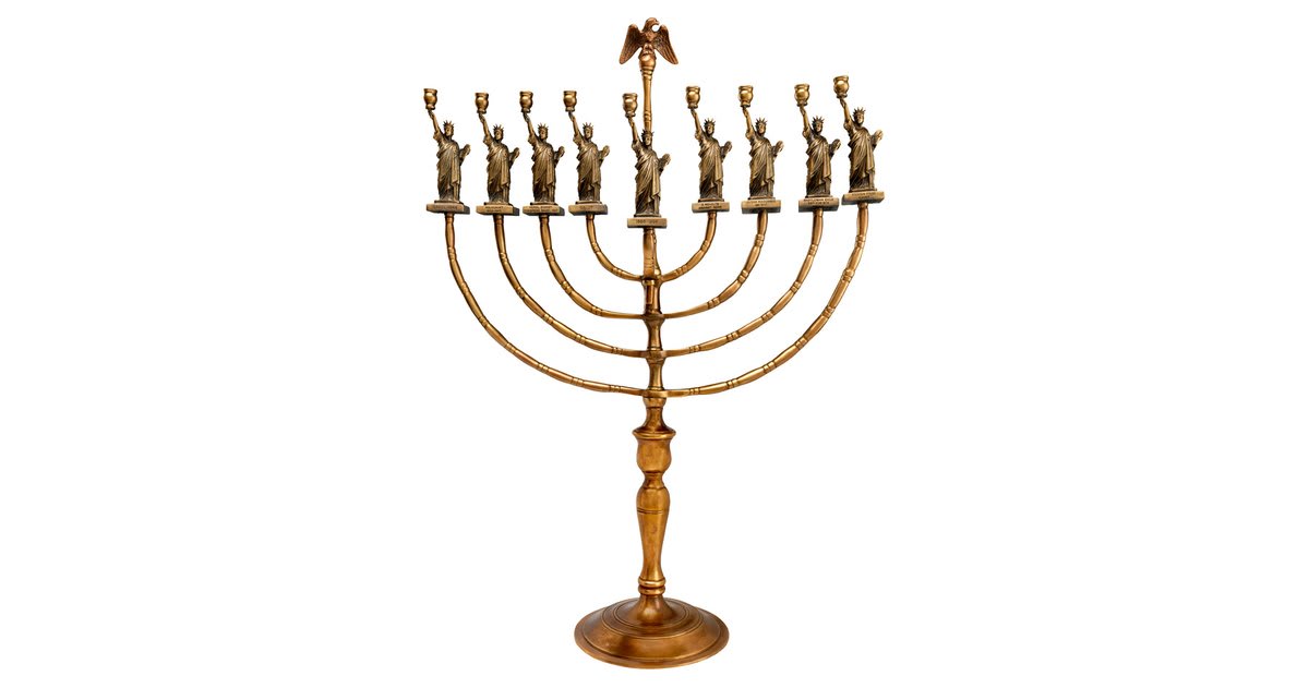 Hanukkah Sameach! In 1986, Manfred Anson celebrated the Statue of ...
