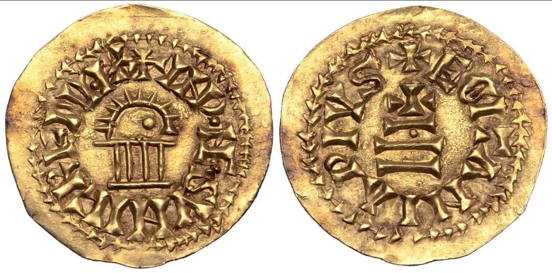 A Tremissis minted by Suniefredus, a Visigothic nobleman and usurper ...