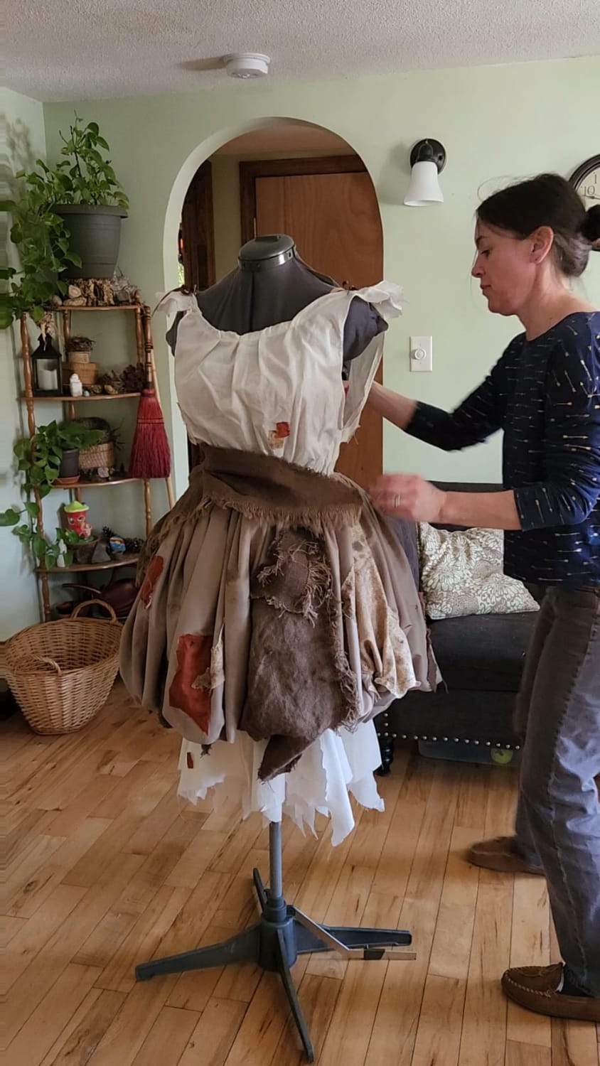 Cinderella Transformation dress for Middle School theater.. the Video!