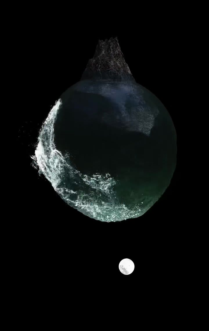 On Earth, the Moon's gravitational pull causes the oceans to bulge out ...