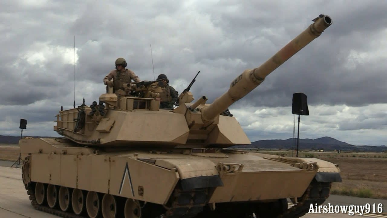 M1 Abrams Battle Tanks at the Marine Corps Air Station Miramar Air Show. 2019