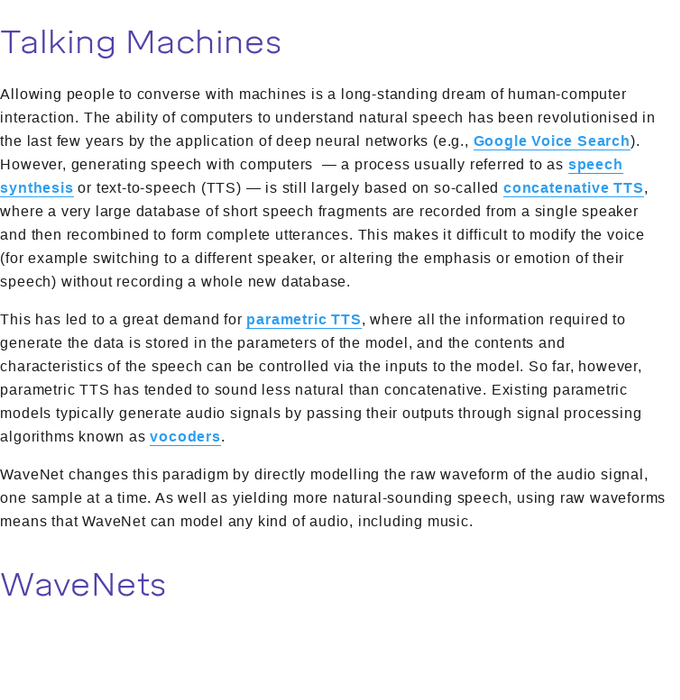 WaveNet: A Generative Model for Raw Audio