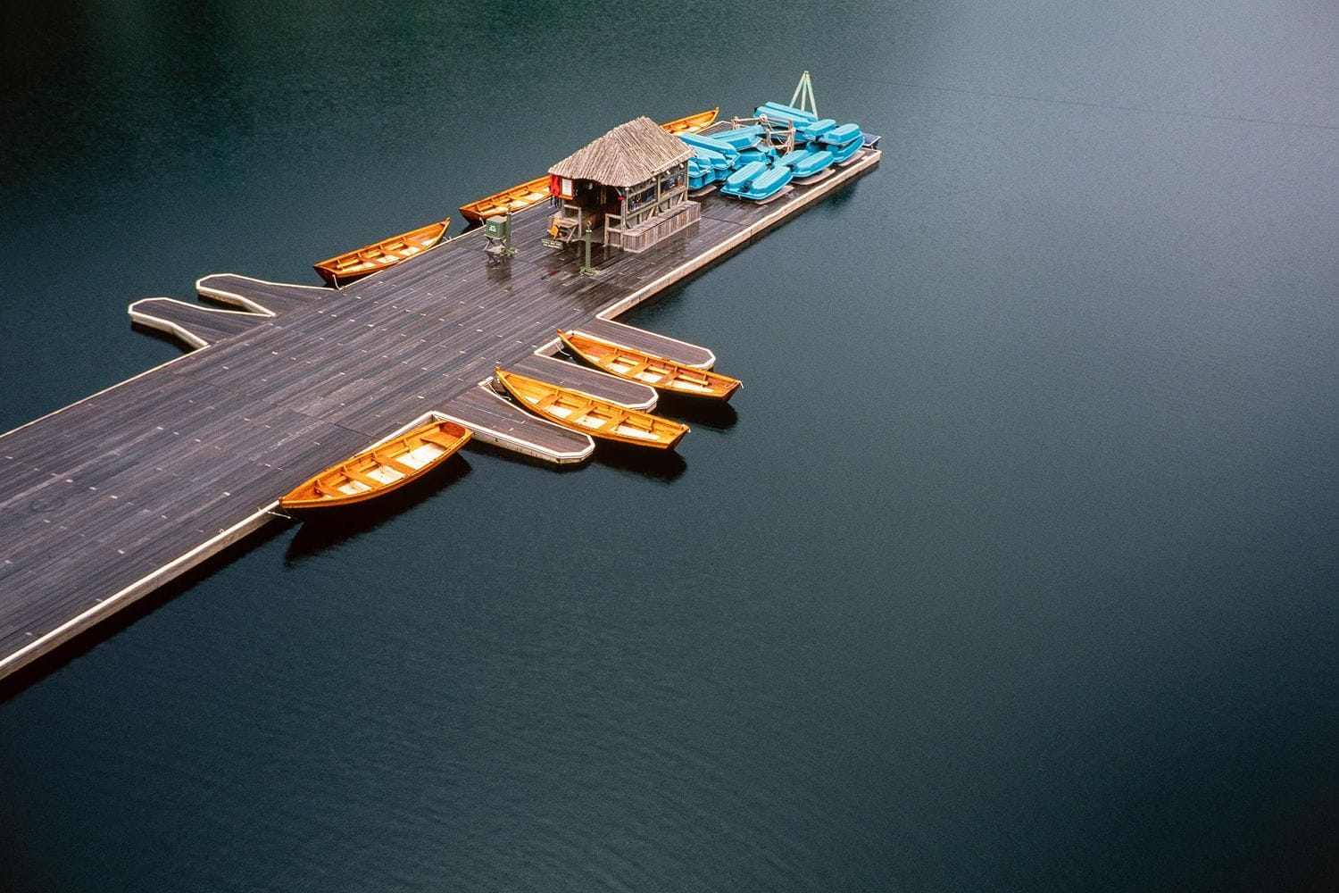 Mountain Lake Boat Dock [Leica M6, 35mm Summilux f1.4, Velvia 100]