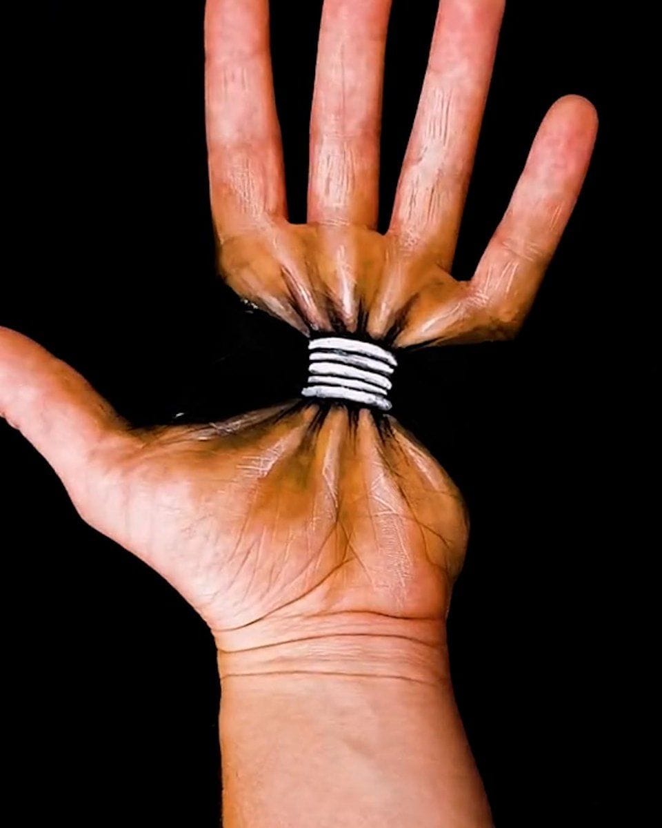 Yes, that's a real human hand