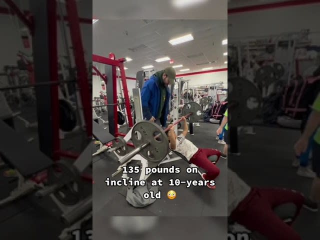 He's only 10 😳 (via young_muscle) #shorts