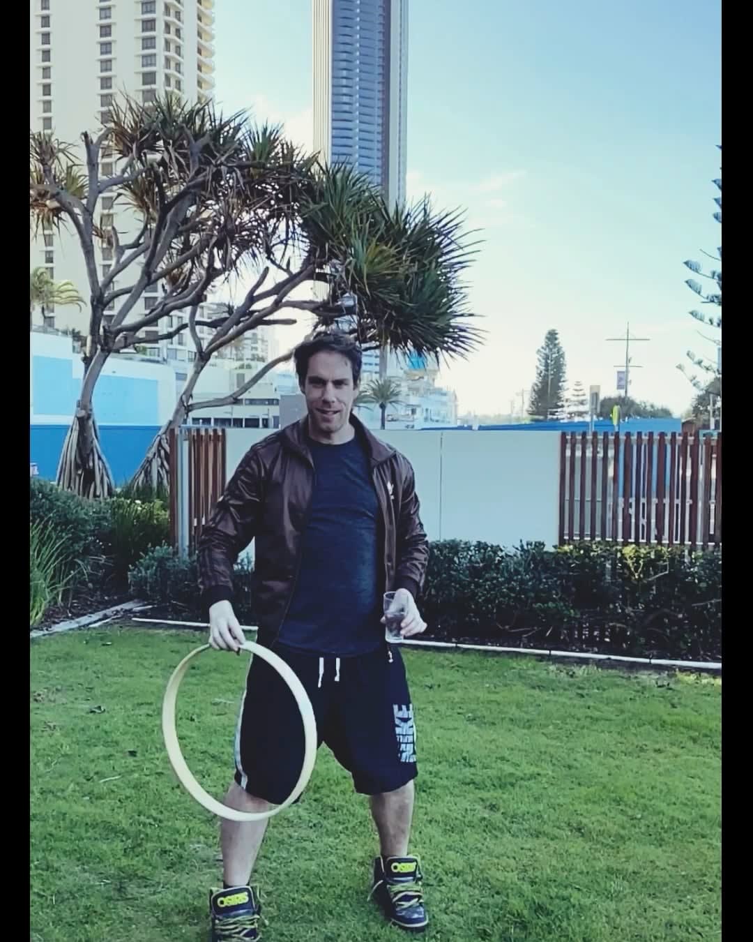 Hoop. Glass. Water. Physics.