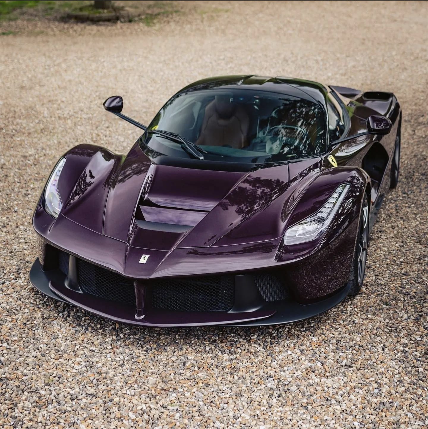 Ferrari LaFerrari 1 of 1 in the gorgeous "Vinaccia" dark purple paint.