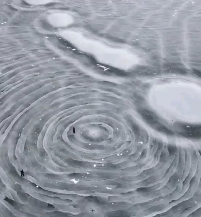 Frozen ripples at Mirror Lake