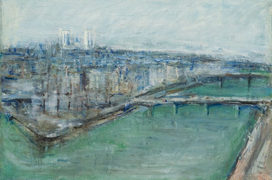 Bridges over the Seine - Erich Schmid Austrian, 1908-1984 oil on canvas,cm