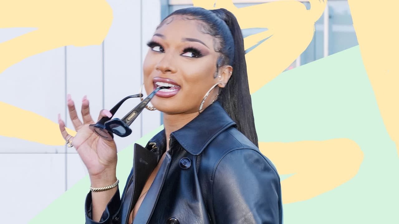 Megan Thee Stallion wore black snake-tongue nails for her latest photo ...