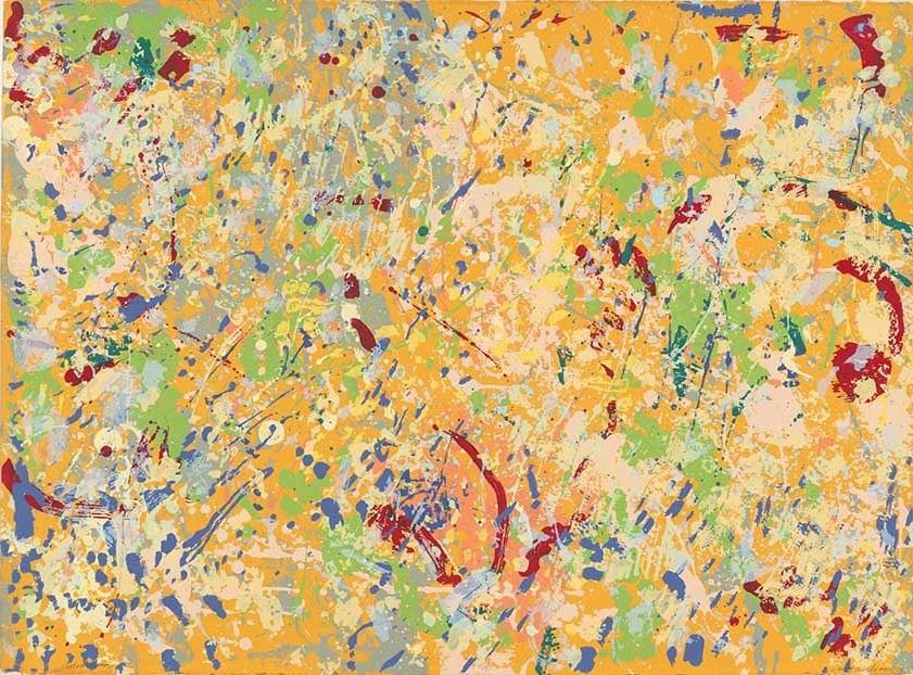 Sam Gilliam (USA 1933-2022) Wissahickon (1975) screenprint 55..2 cm