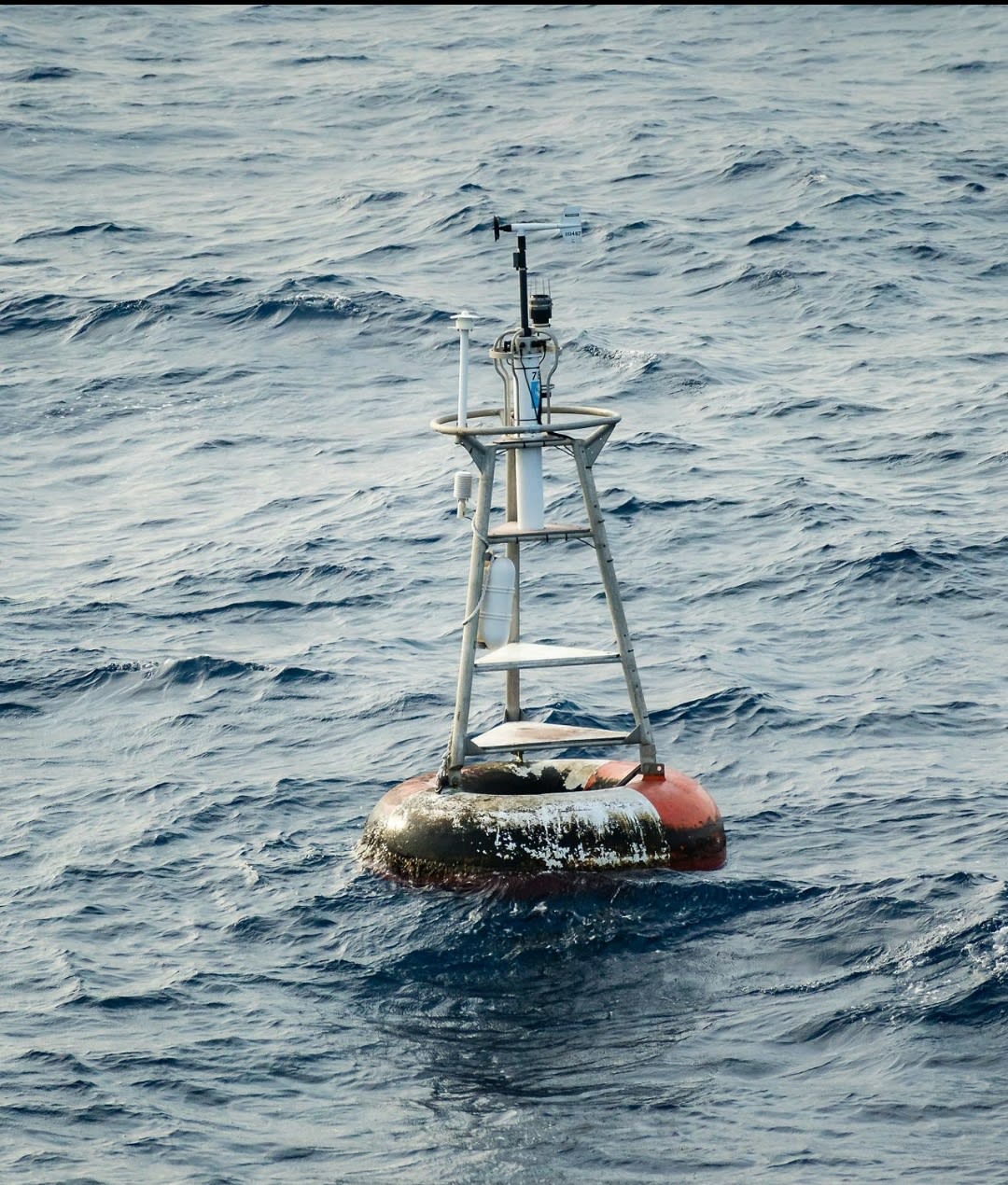 This is null island, a permanent buoy marking where the equator and ...