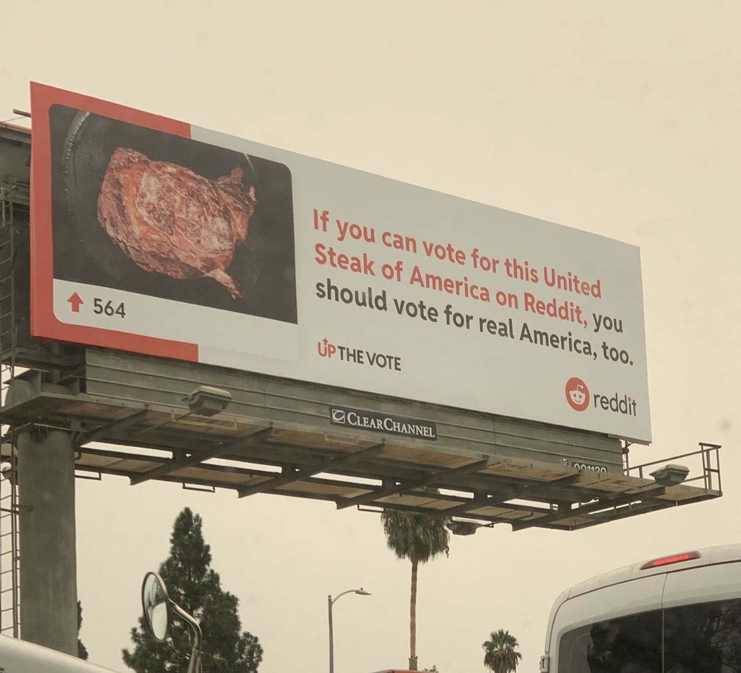 A reddit ad on a billboard on reddit