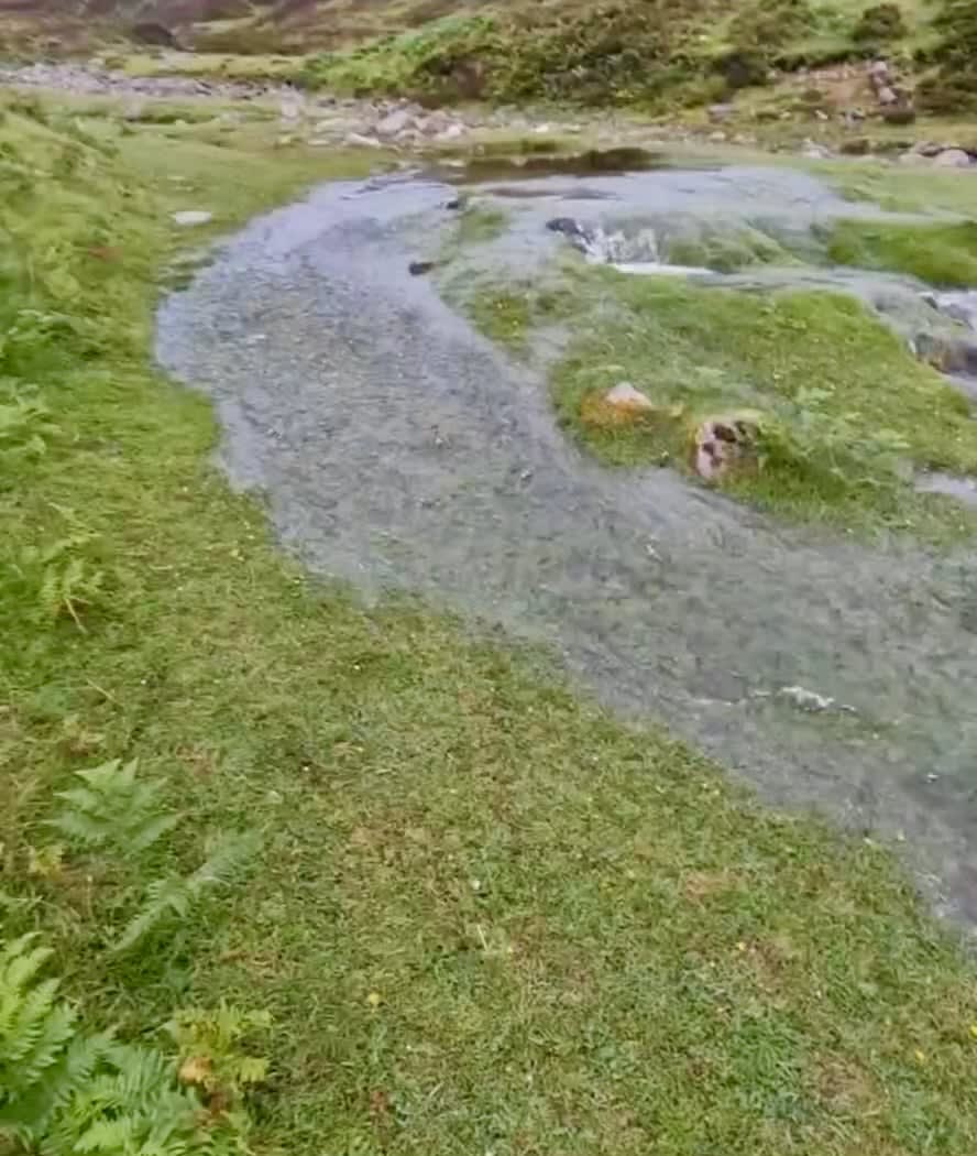 Newly formed natural spring