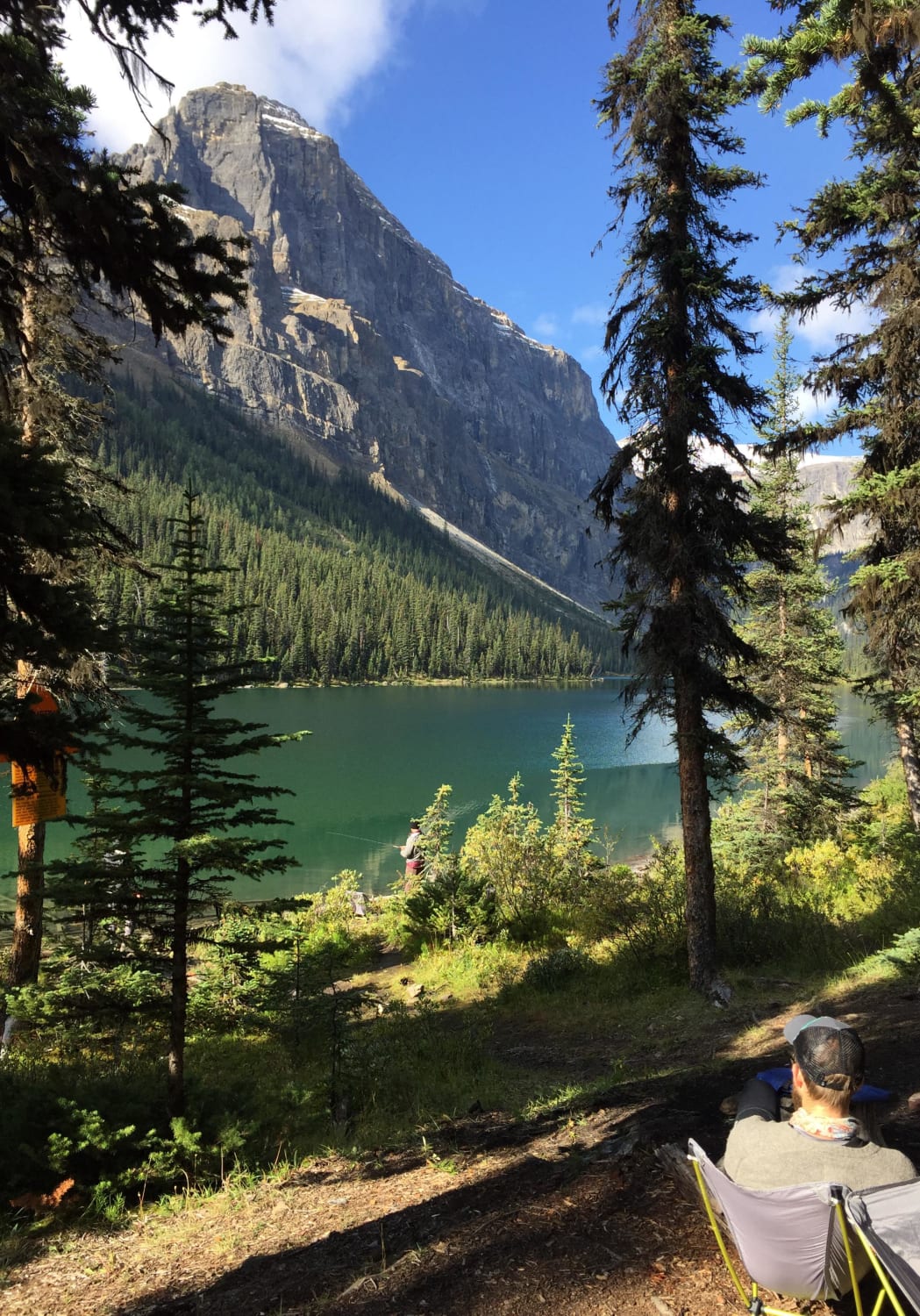 Perfect campsite in the Banff backcountry