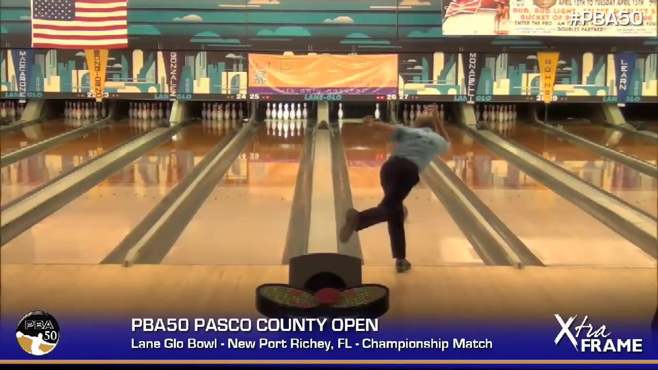 Norm Duke already lost the bowling match so picks up an irrelevant 7-10 ...