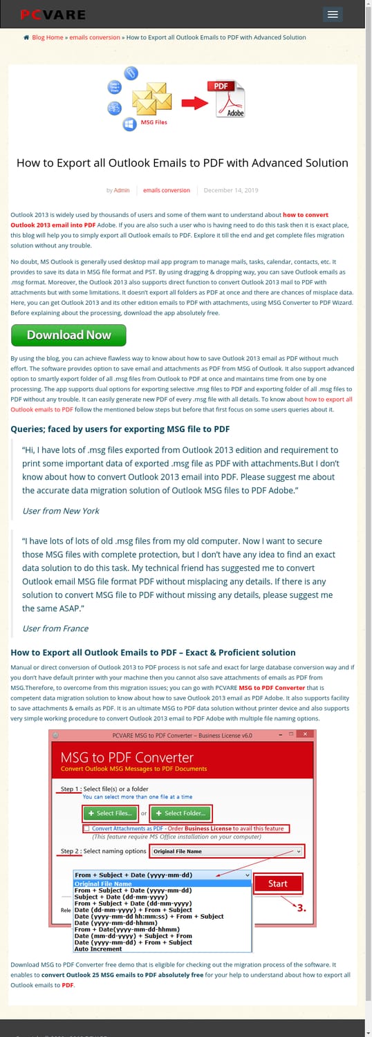 How to Export all Outlook Emails to PDF with Advanced Solution