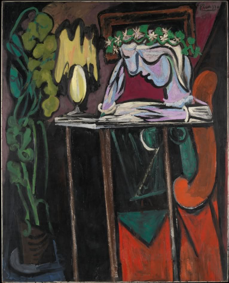 Reading at a Table (1934) by Pablo Picasso
