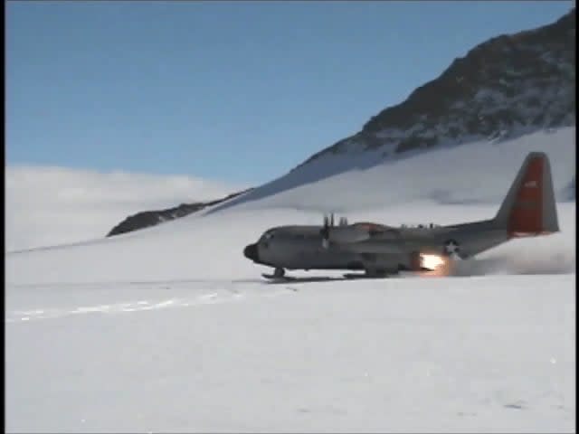A C-130, some skis, and some rockets