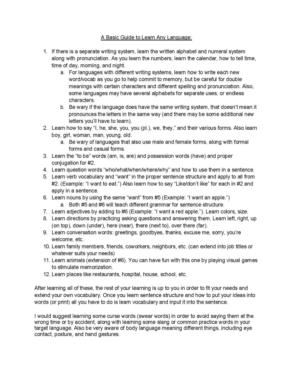 Polyglot's Guide to Learning Languages