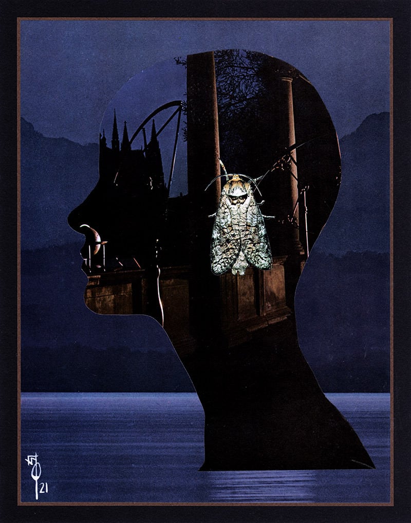 Wallace Polsom, Half in Love with Easeful Death (2021), paper collage ...