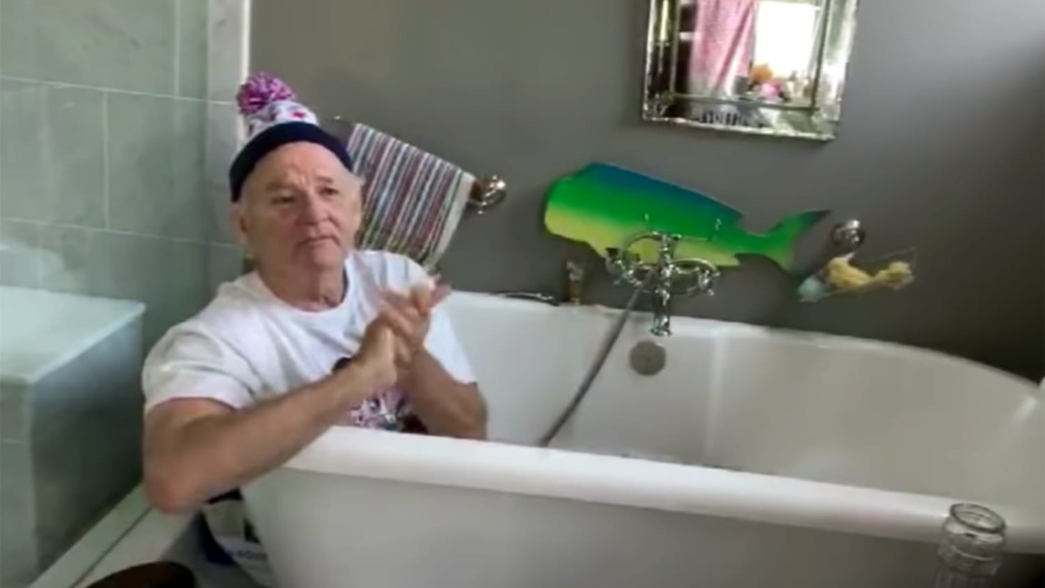 Bill Murray Appears on 'Ellen' in a Panda Mask and 'Kimmel' in a Bathtub