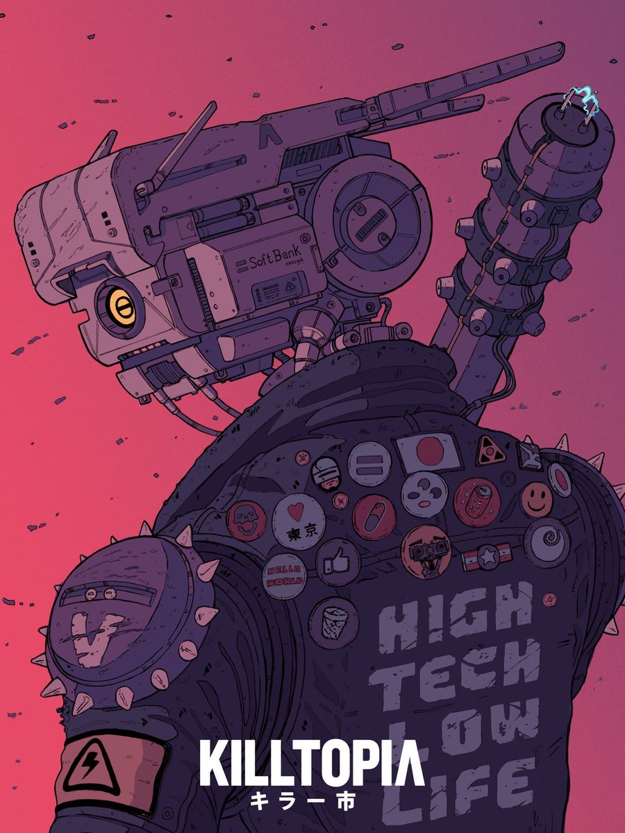 "High tech, low life" 🤖 ☠️ Art by @LaurieGreasley for DaveCook's ...