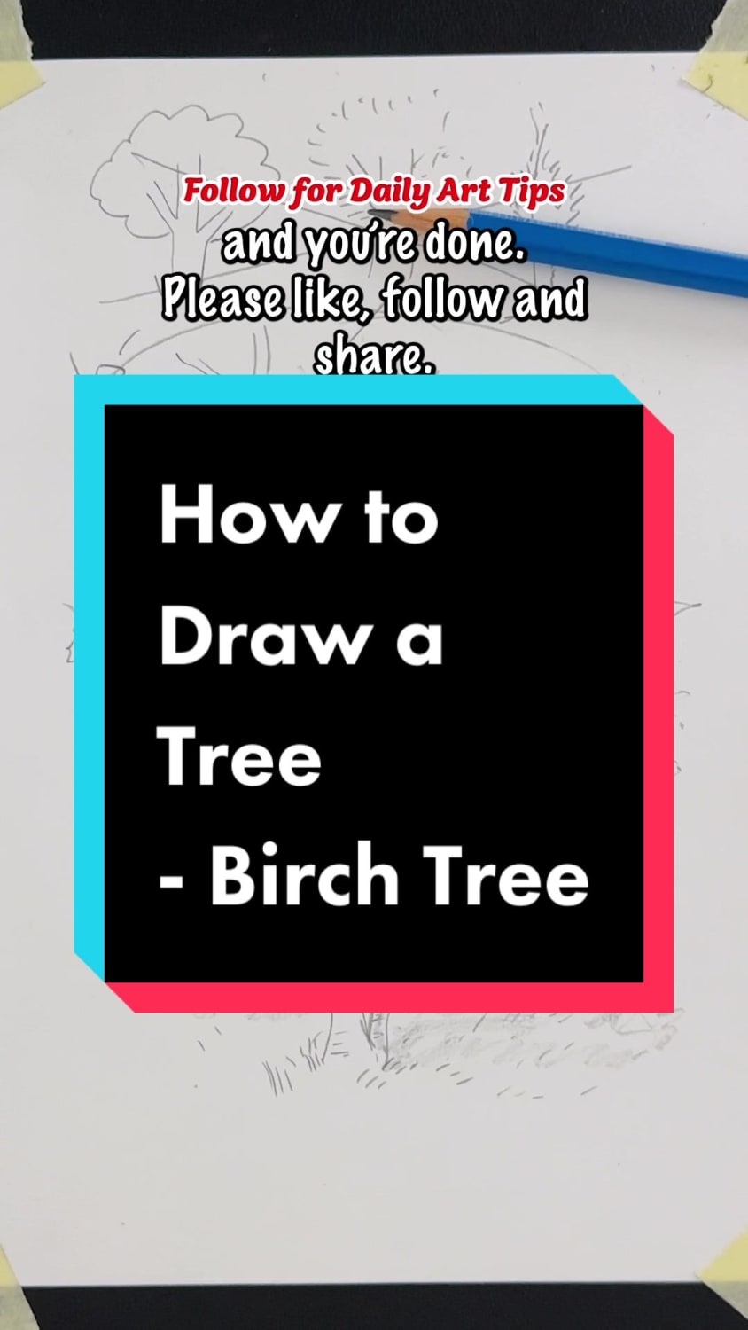 How to draw a tree. Please follow! #fyp #foryou #foryoupage #art # ...