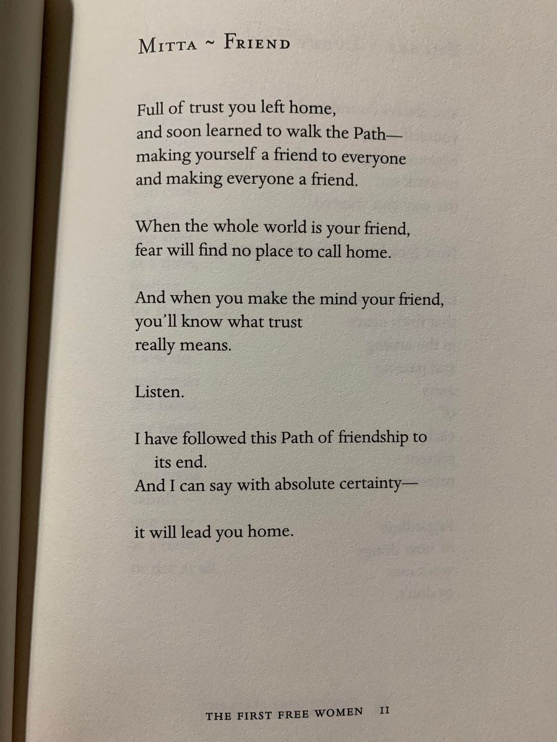 Poetry from “The First Free Women” of the early Buddhist Nuns. 🙏🏼💗