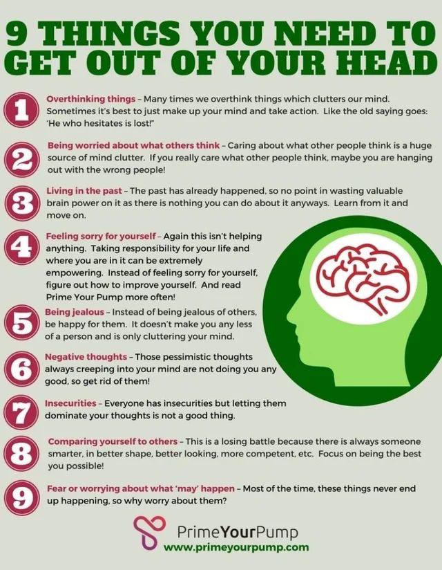 9 Things You Need to Get Out of Your Head