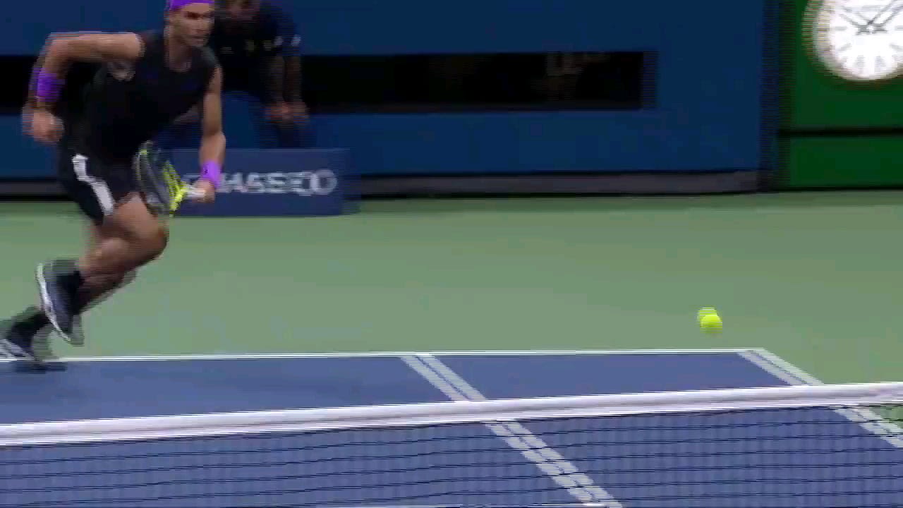 Nadal hits one of the greatest shots in tennis history
