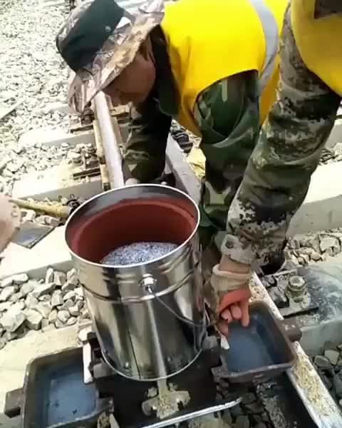 Thermite welding employs an exothermic reaction of a thermite ...