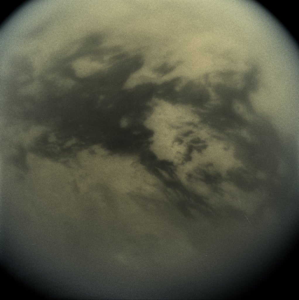 Titan, moon of Saturn, observed by the Cassini probe from August 6, 2012.