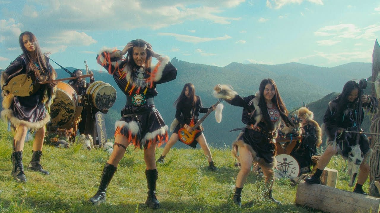 Otyken, a Siberian aborigine music group; throat singing, vargan ...