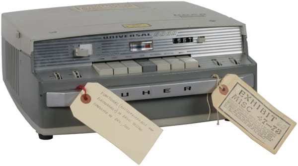 The tape recorder that was operated by President Richard Nixon's White ...