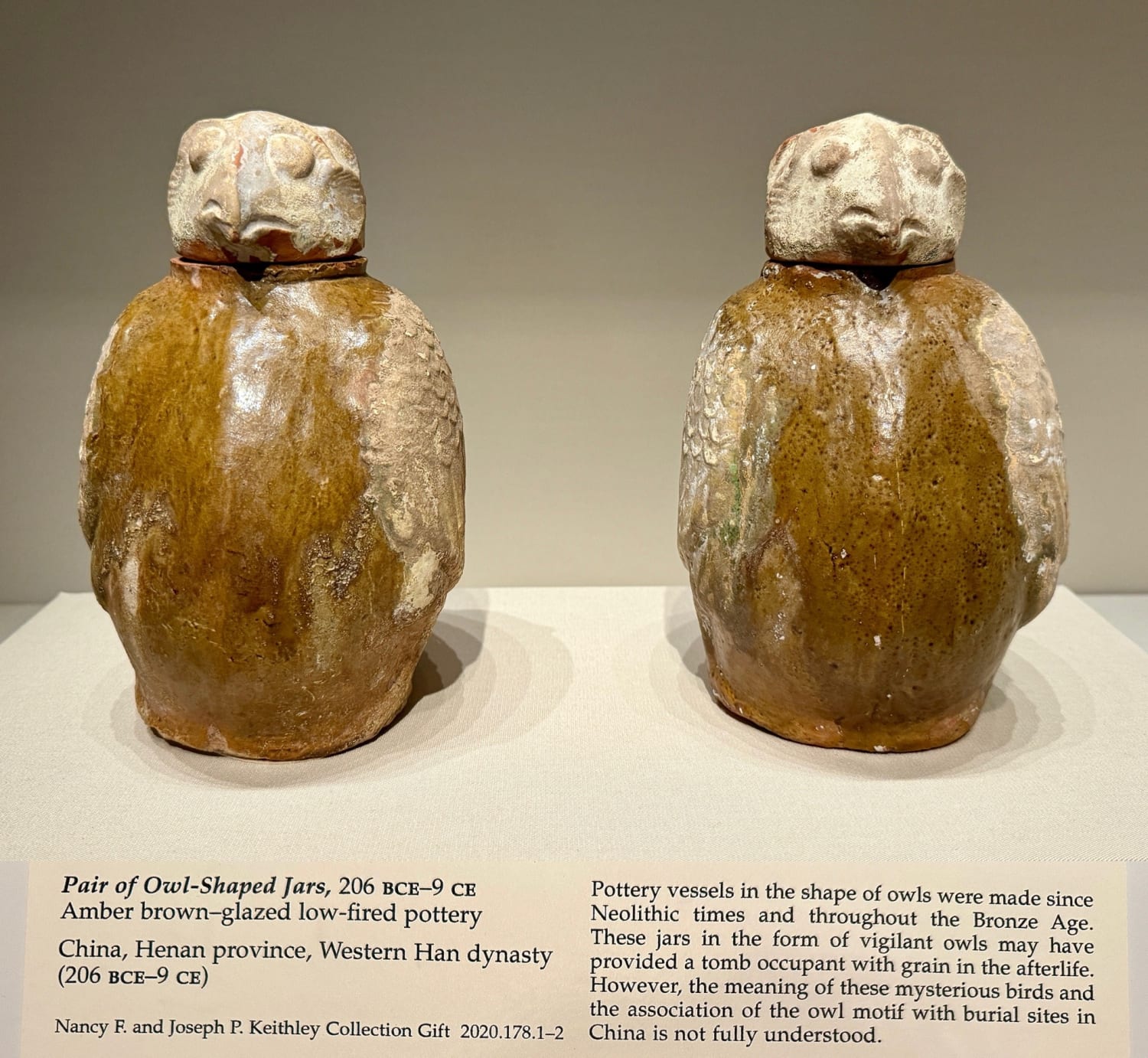 #TwoForTuesday : Pair of Owl-Shaped Jars China, Henan province, Western ...