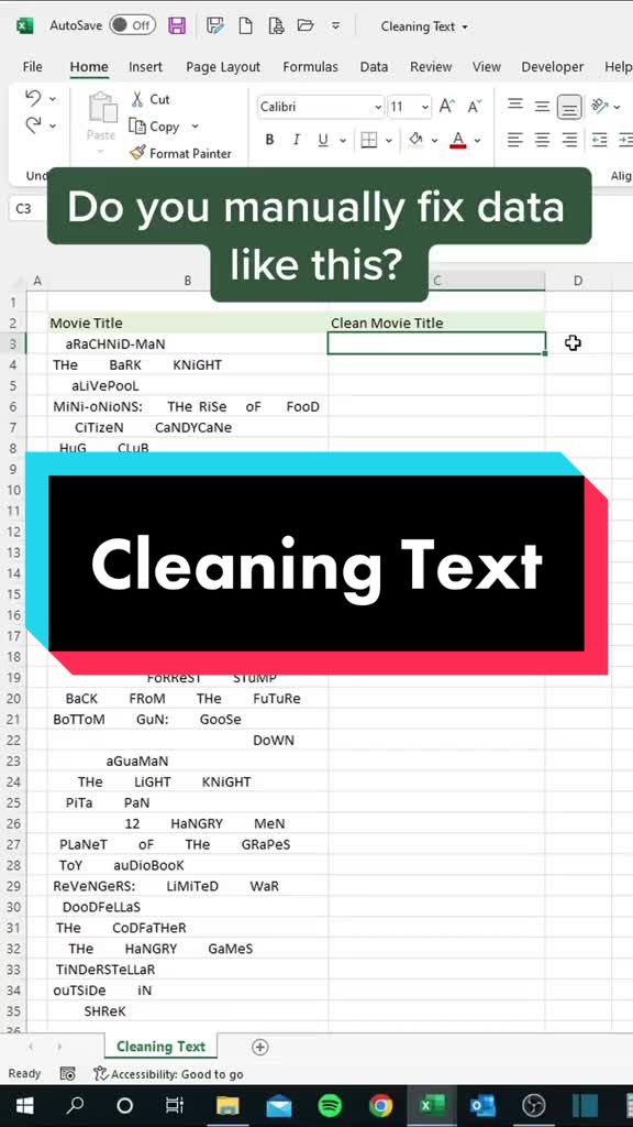 Keep your Excel doc clean #cheatsheets #excel #exceltips #googlesheets #spreadsheet #tutorial