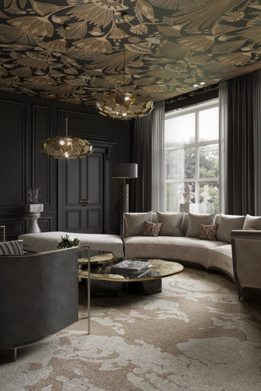 A Dark and Dramatic Living Room