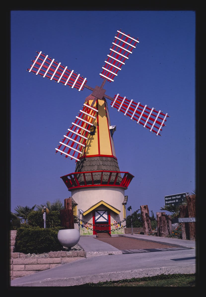 fountain valley mini golf, windmill, fountain valley, california, 1981
