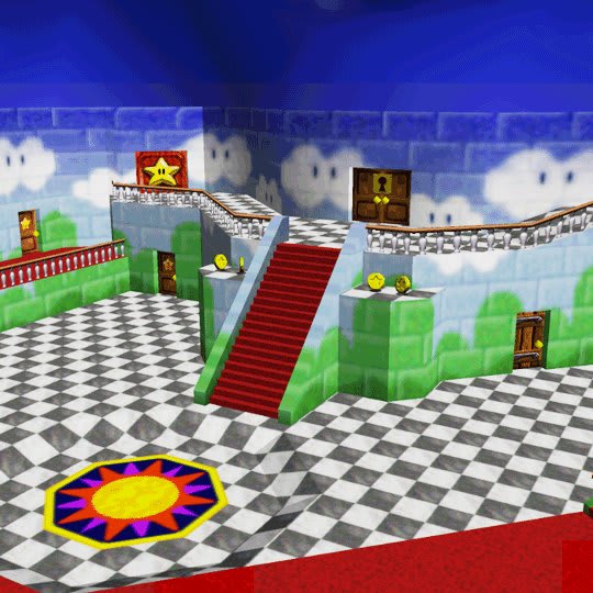 Inside Peach’s castle 'Super Mario 64' Nintendo 64