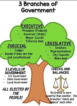 Branches of Government anchor chart (3rd grade)