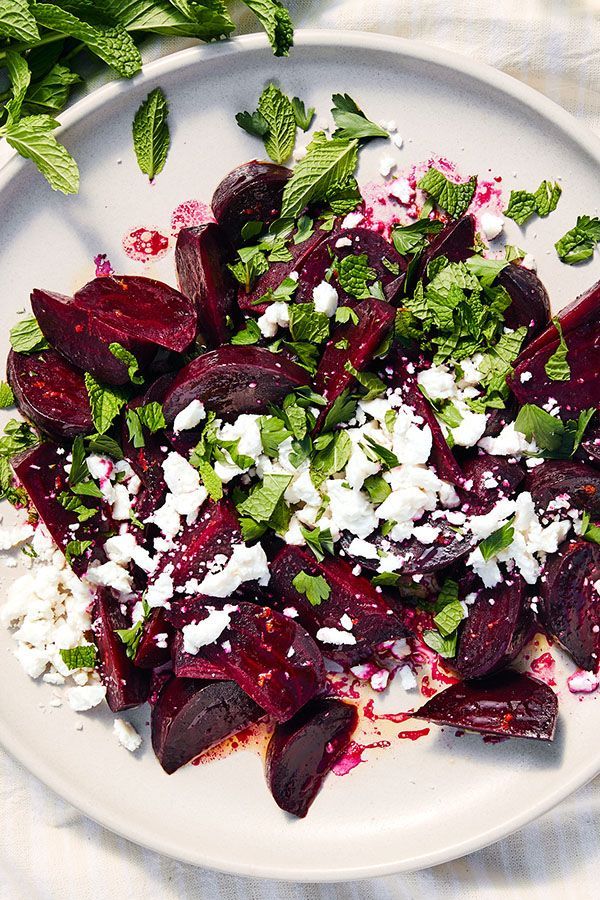 Roasted Beets with Garden Herbs and Goat Feta Recipe