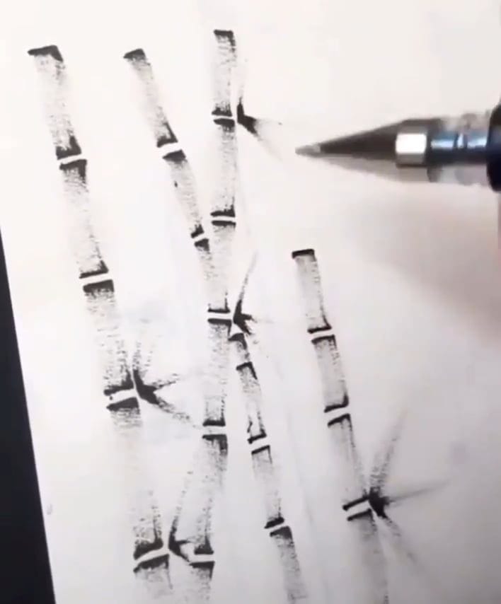 How to draw a bamboo