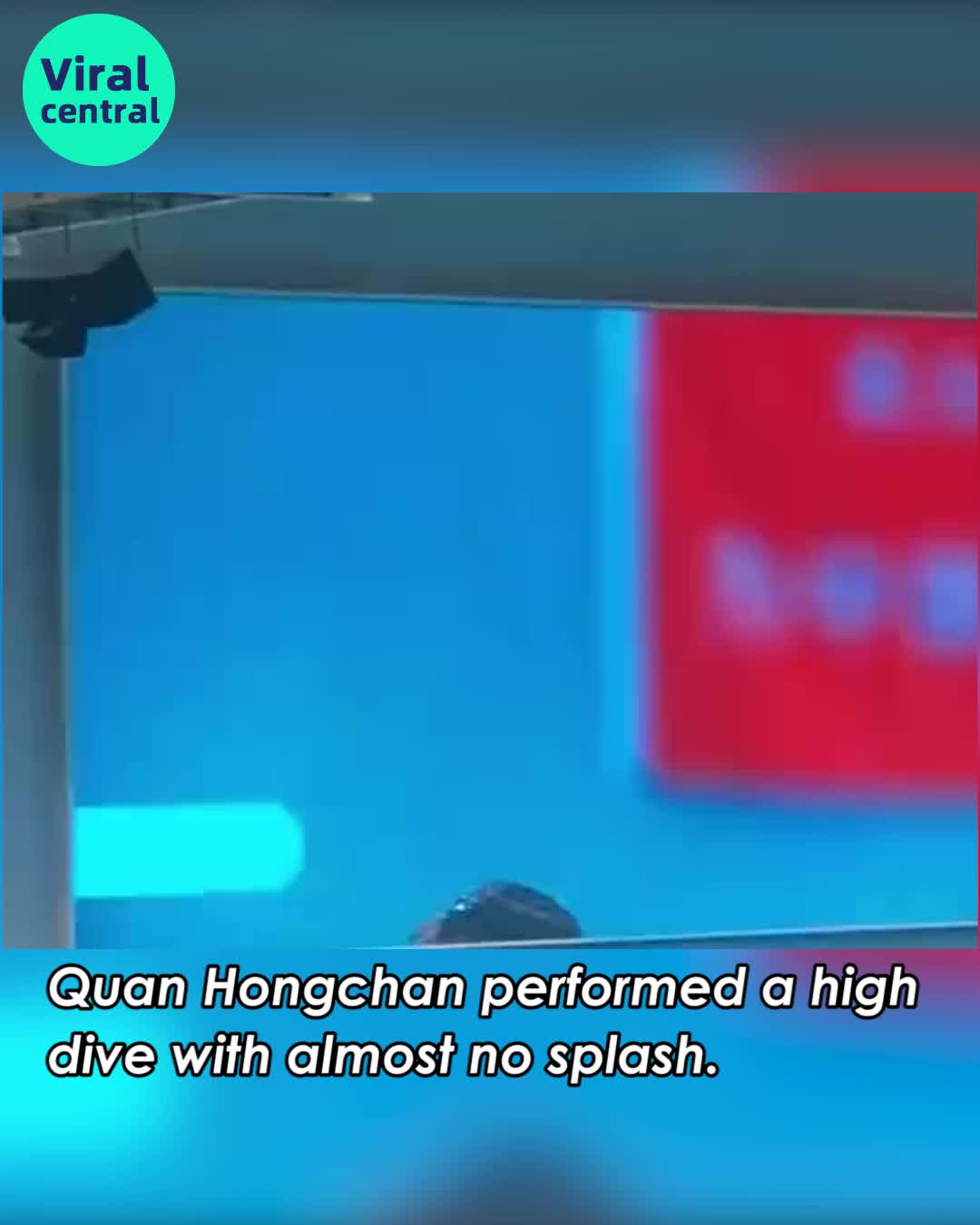A 16-year-old Chinese girl performed a high dive with almost no splash.