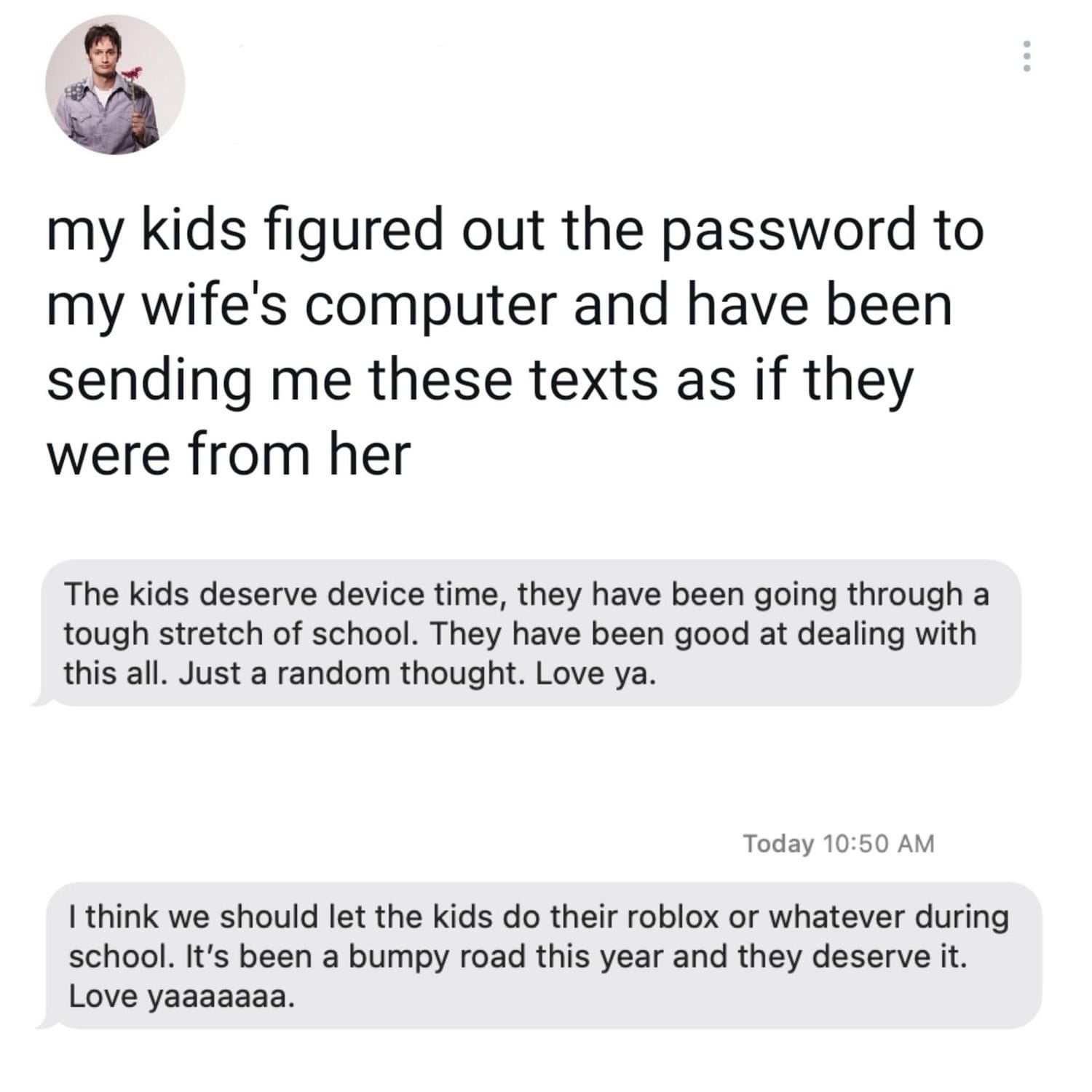Kids figuring out mom's computer password