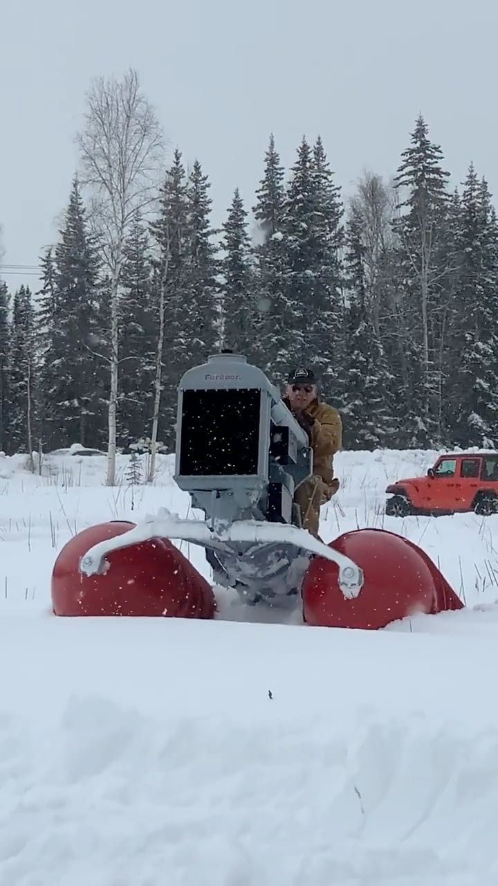 1926 Fordson Tractor made snow ready by the Armstead Snow Motor.