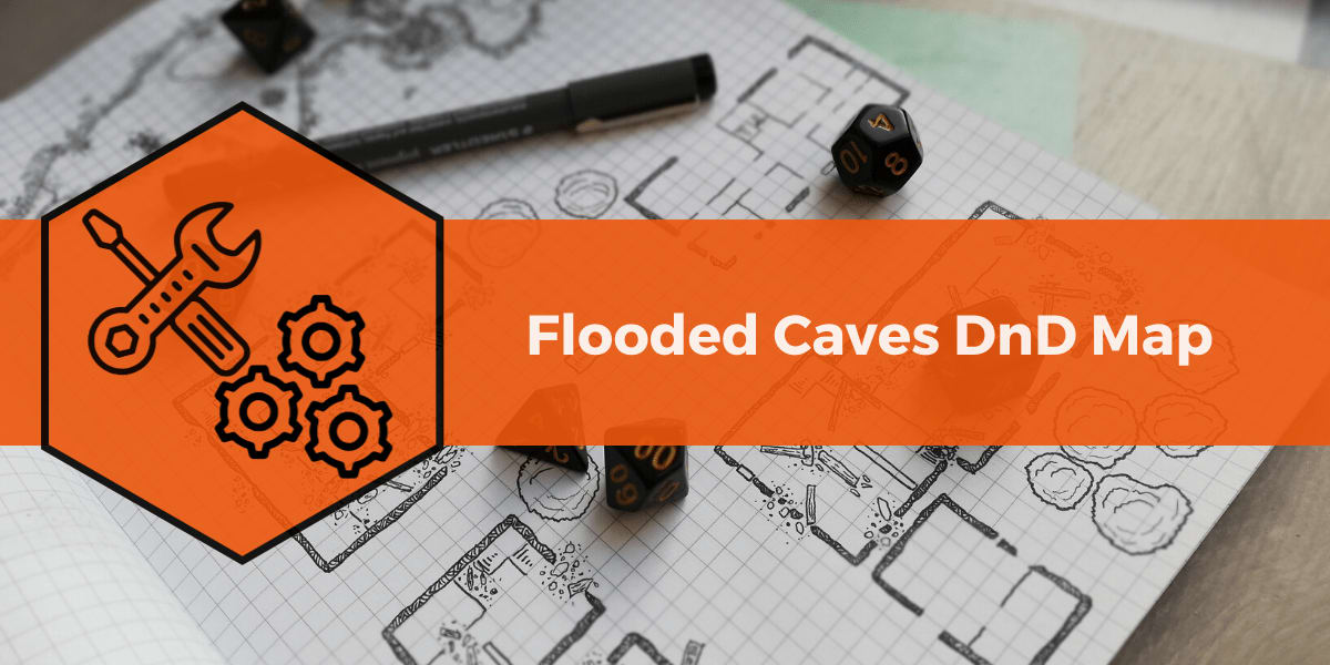 Flooded Caves DnD Map for your next DnD Adventure