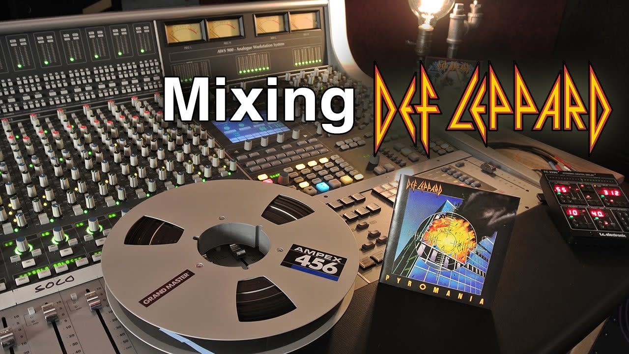 Sound engineer mixes Def Leppard's "Photograph" on an analog console ...